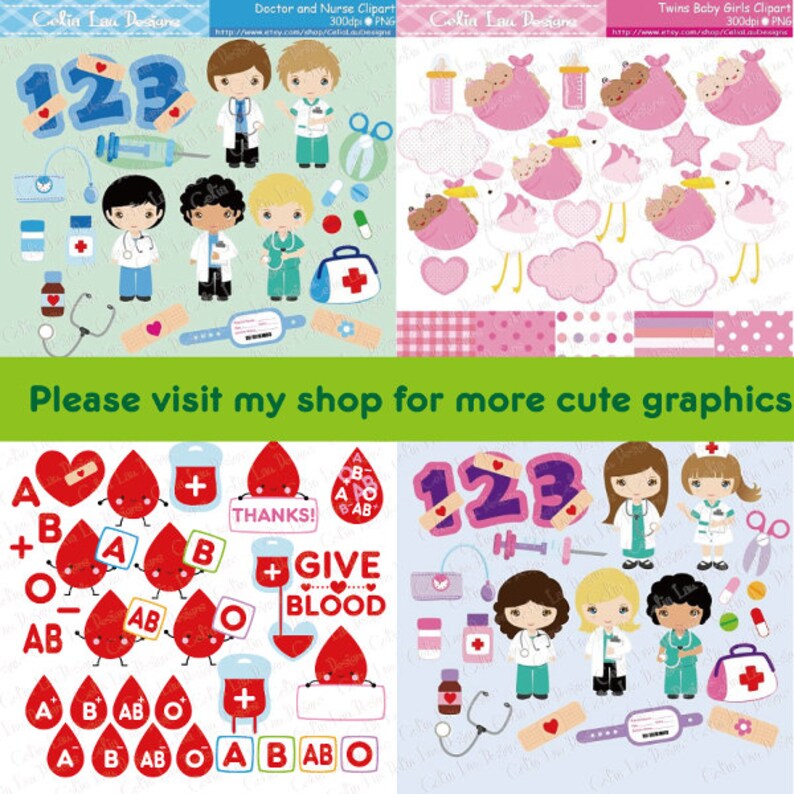 Blood Type Clipart, Give Blood Clip Art, Blood Type Cartoon - Etsy
