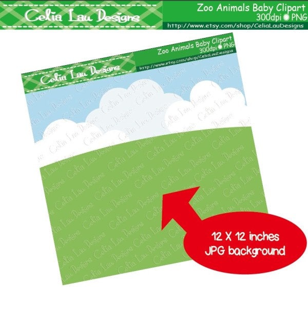 Zoo animales Digital Clip art Clipart de animales de bebé | Etsy