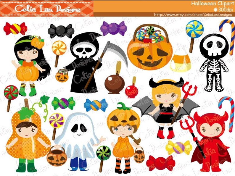 Halloween Cliparttrick OR TREAT Digital Clipart Trick or - Etsy