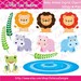 Jungle Animals Digital Clipart/ Cute Animals Clipart A003 /card Design ...