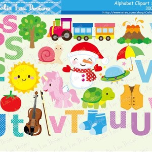 Alphabet Clipart : STUV / Back to School Clip Art / INSTANT - Etsy