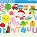 Alphabet Clipart : STUV / Back to School Clip Art / INSTANT - Etsy