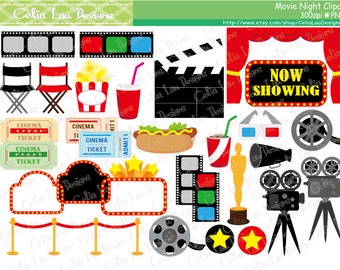 Film Clipart Film Strip Clip Art Movie Clipart Theater - Etsy