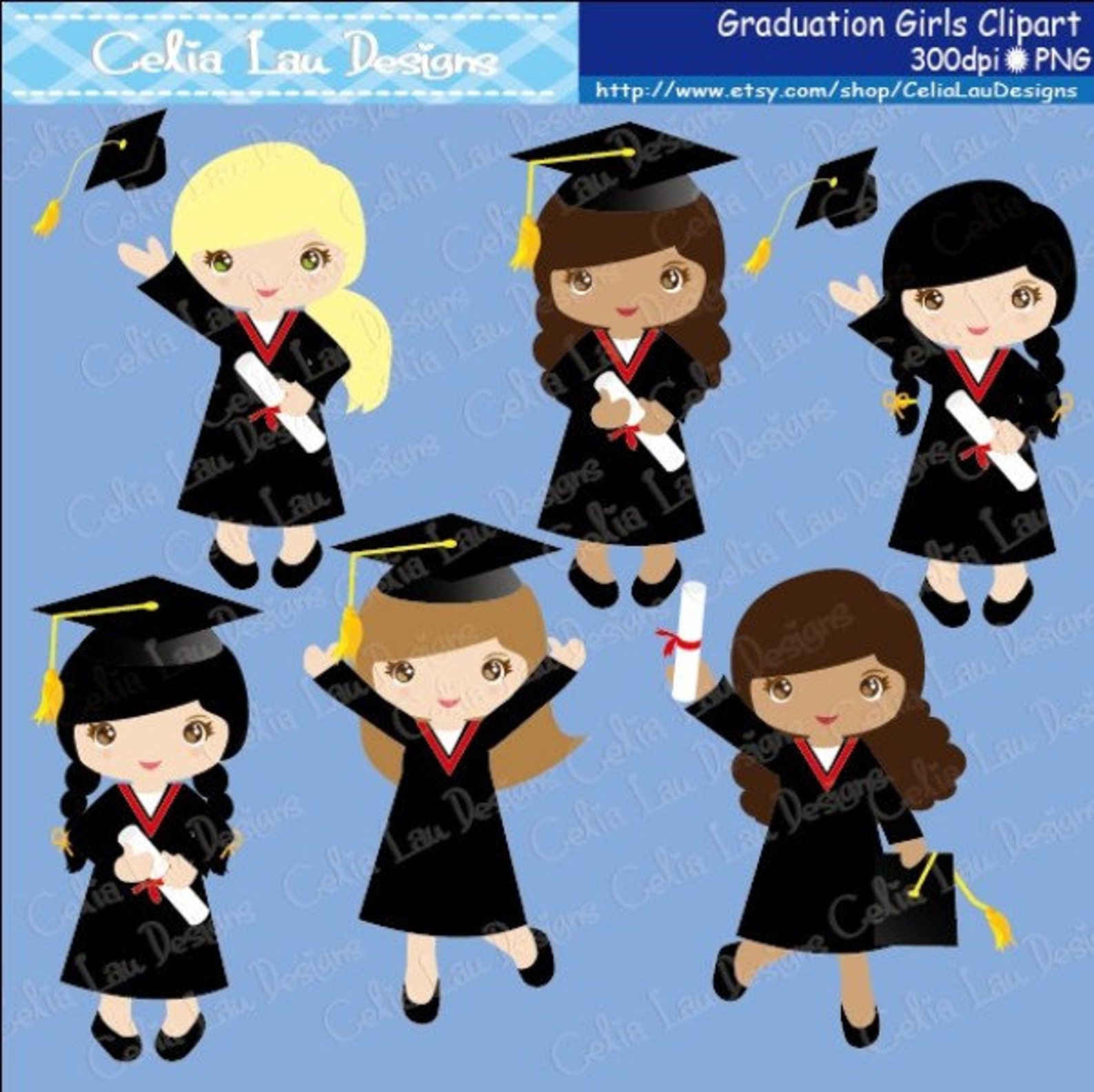 Graduation Clipart preschool Kindergarten Graduation Clip - Etsy