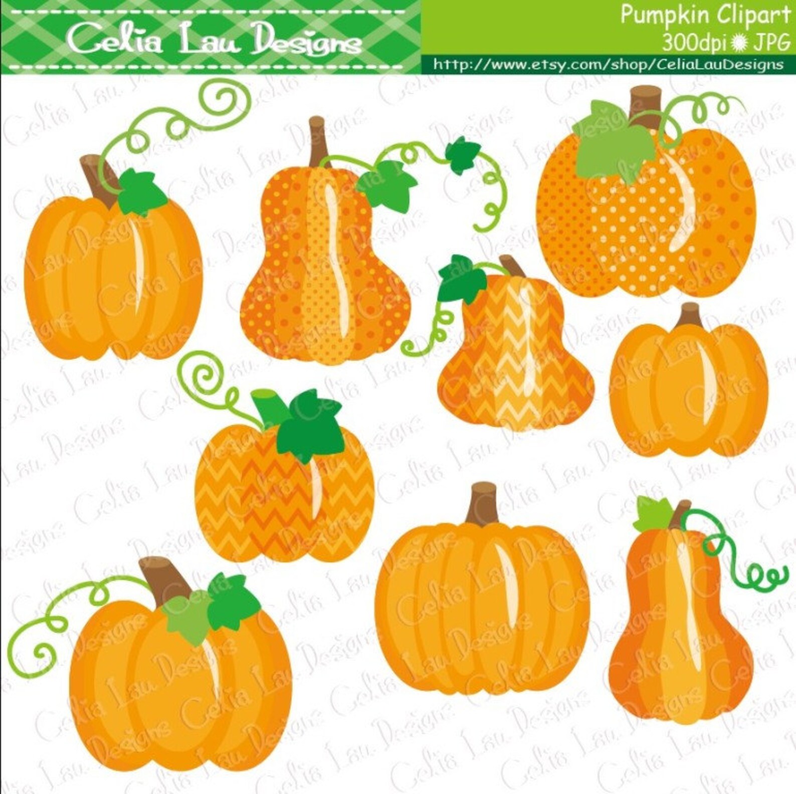 Pumpkin Patch Pumpkin Party Clip Art Pumpkin Clipartfall - Etsy
