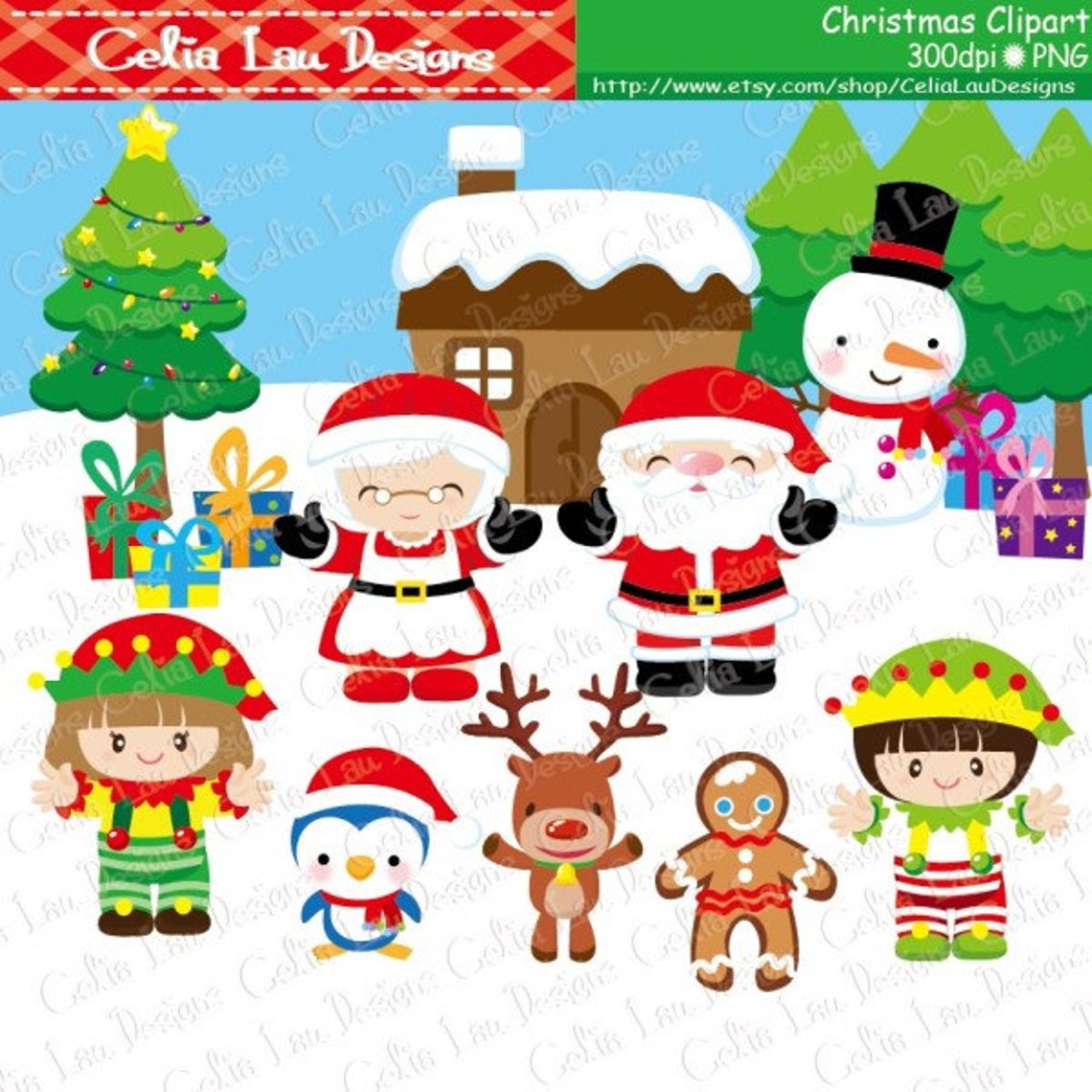 CHRISTMAS Clipart Santa Clipart Christmas Elf Christmas - Etsy