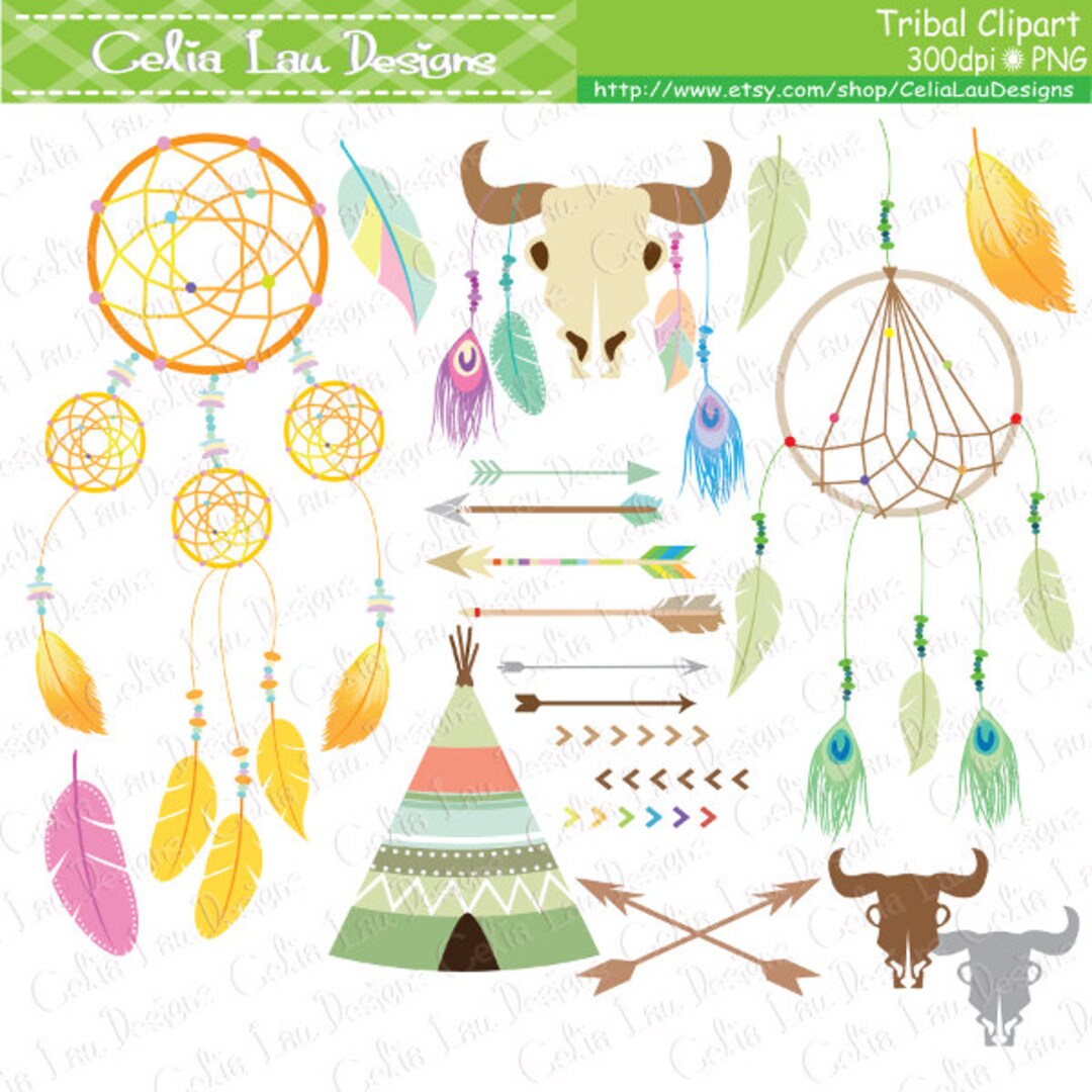 Tribal Clipart, Indian Clipart, Dreamcatcher ,dream Catcher , Native ...