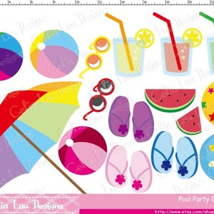Girls Pool Party Clipart , Cute Girl Clipart , Pool Clipart, Pool Party ...