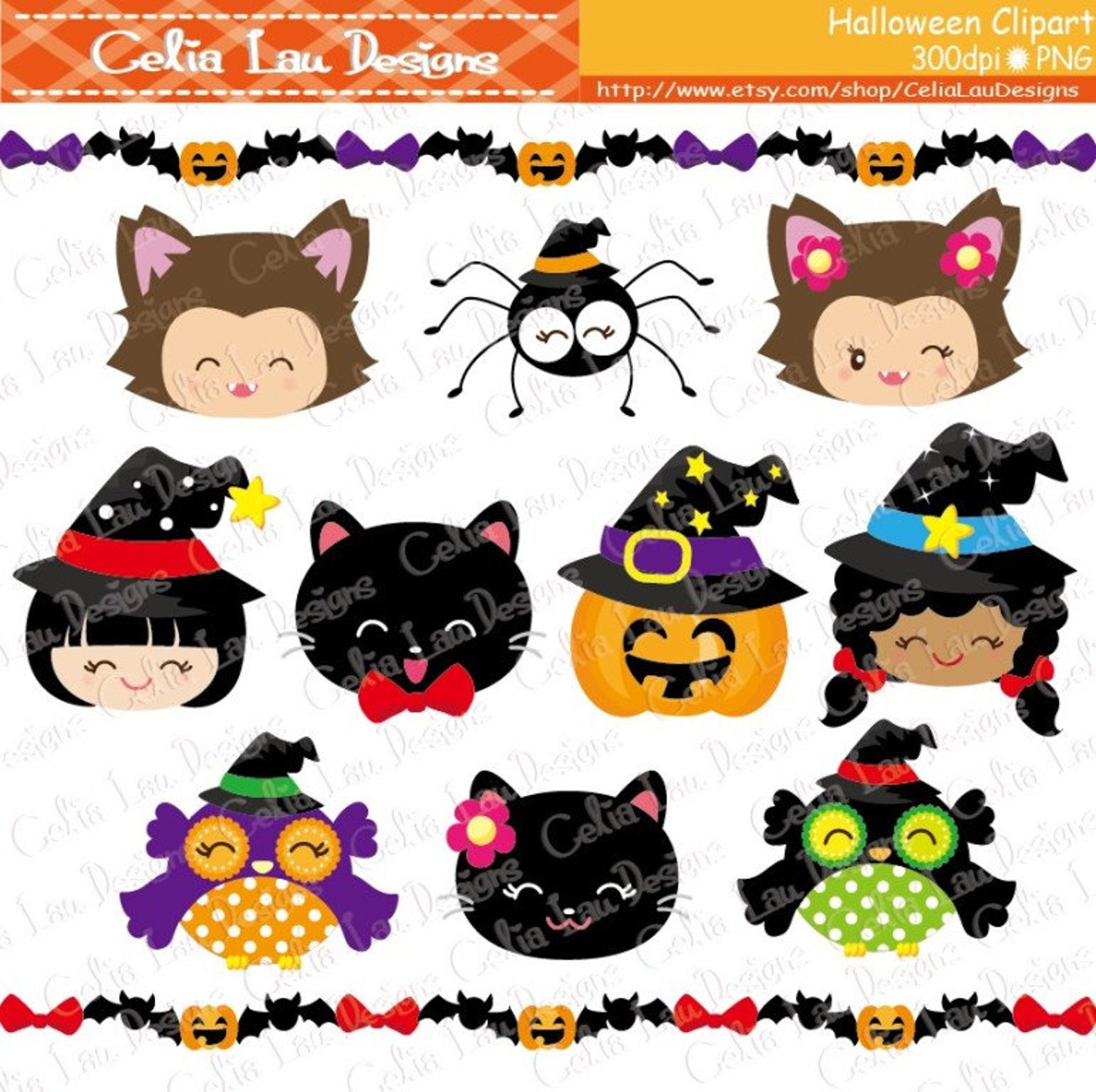 HALLOWEEN Clipart Happy Halloween Smiley Face Digital - Etsy