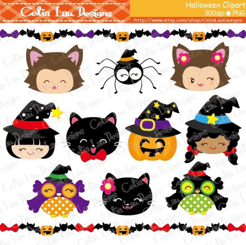 HALLOWEEN Clipart Happy Halloween Smiley Face Digital | Etsy