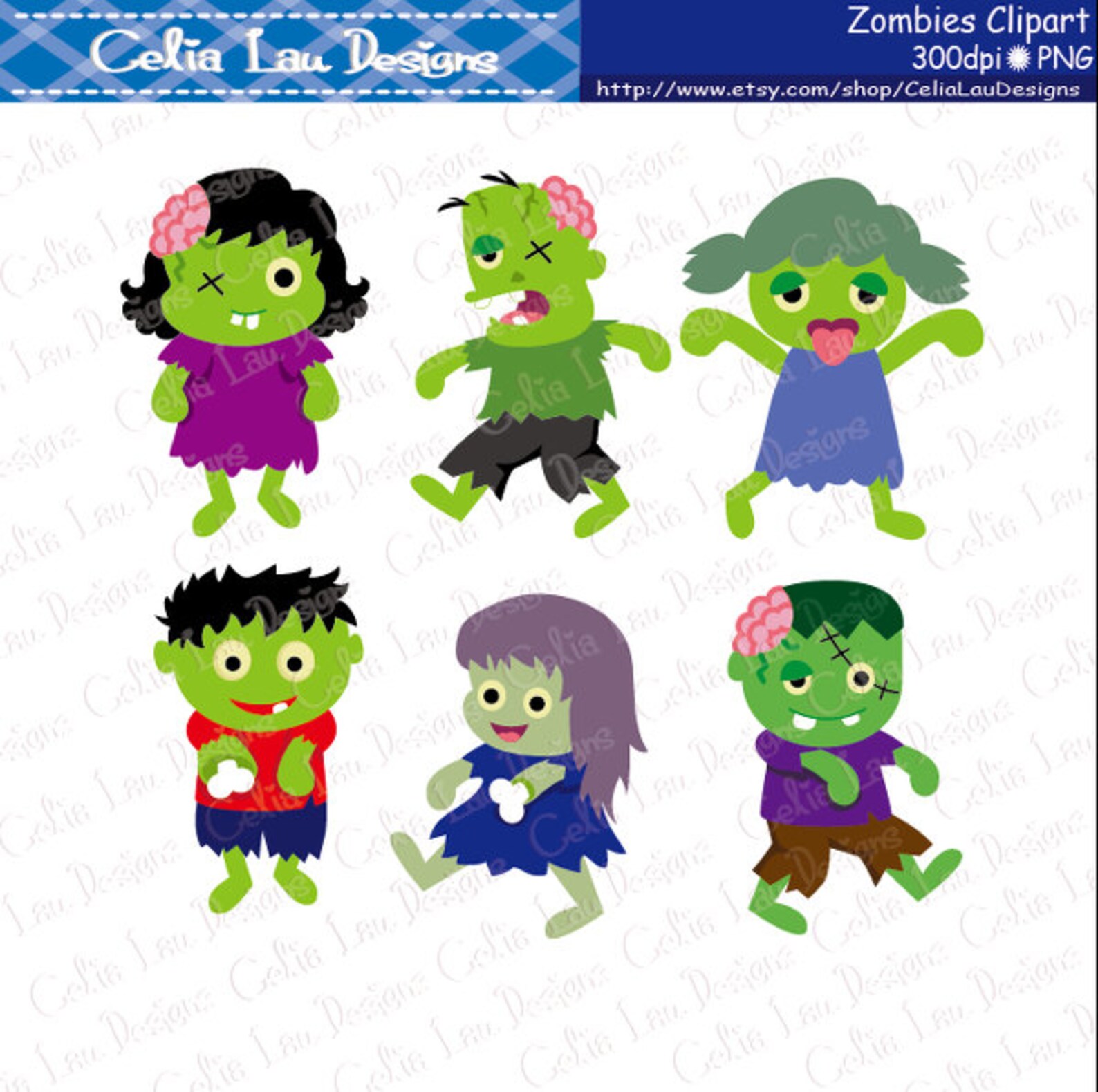 Zombie Clipart Zombie Party Clipart Zombie Party Clip Art - Etsy