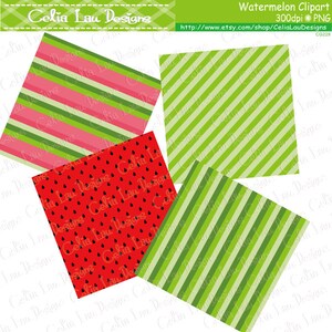Watermelon Clipart, Watermelon Number , Summer Fruit Bunting and ...