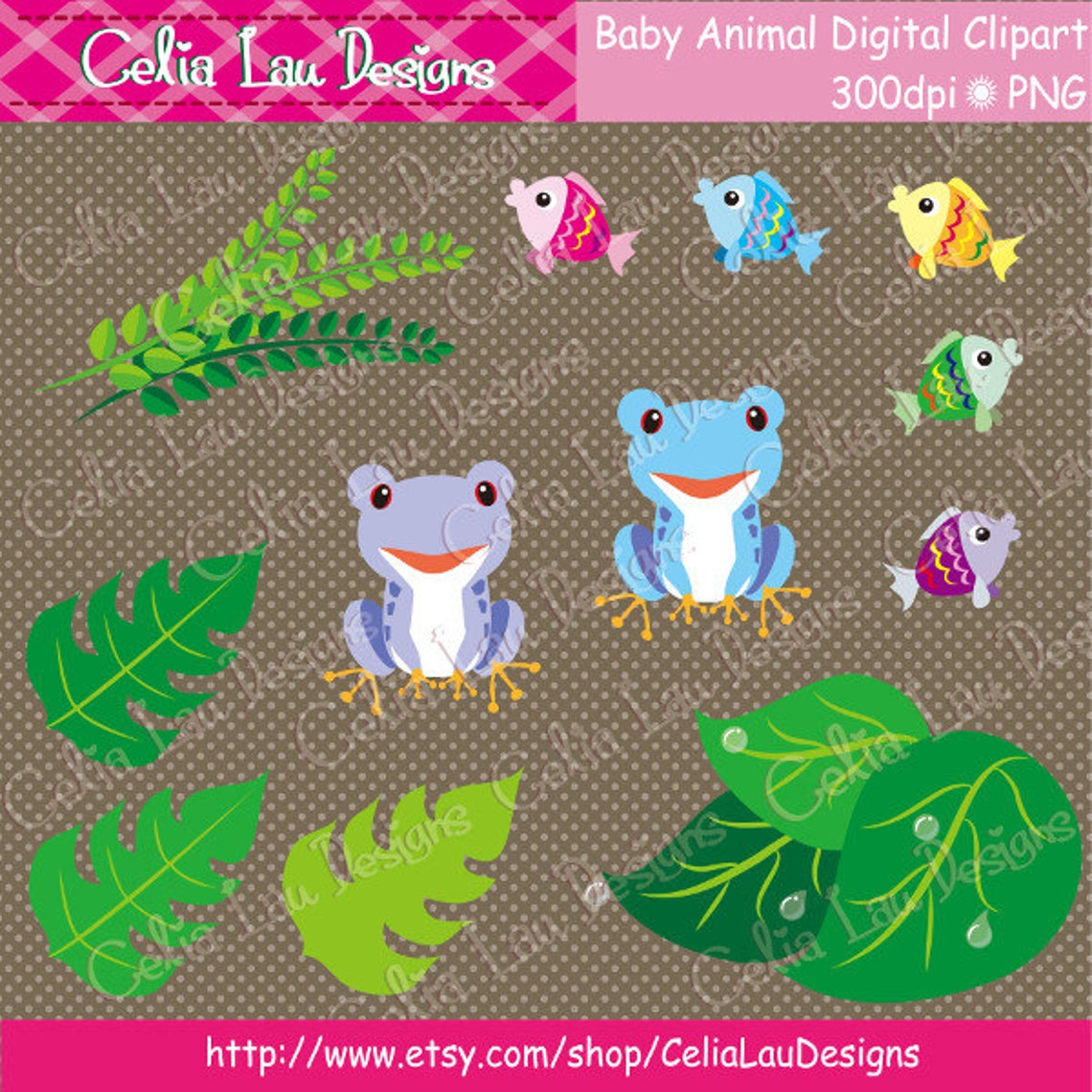 Jungle Animals Digital Clipart/ Cute Animals Clipart A003 - Etsy
