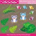Jungle Animals Digital Clipart/ Cute Animals Clipart A003 /card Design ...