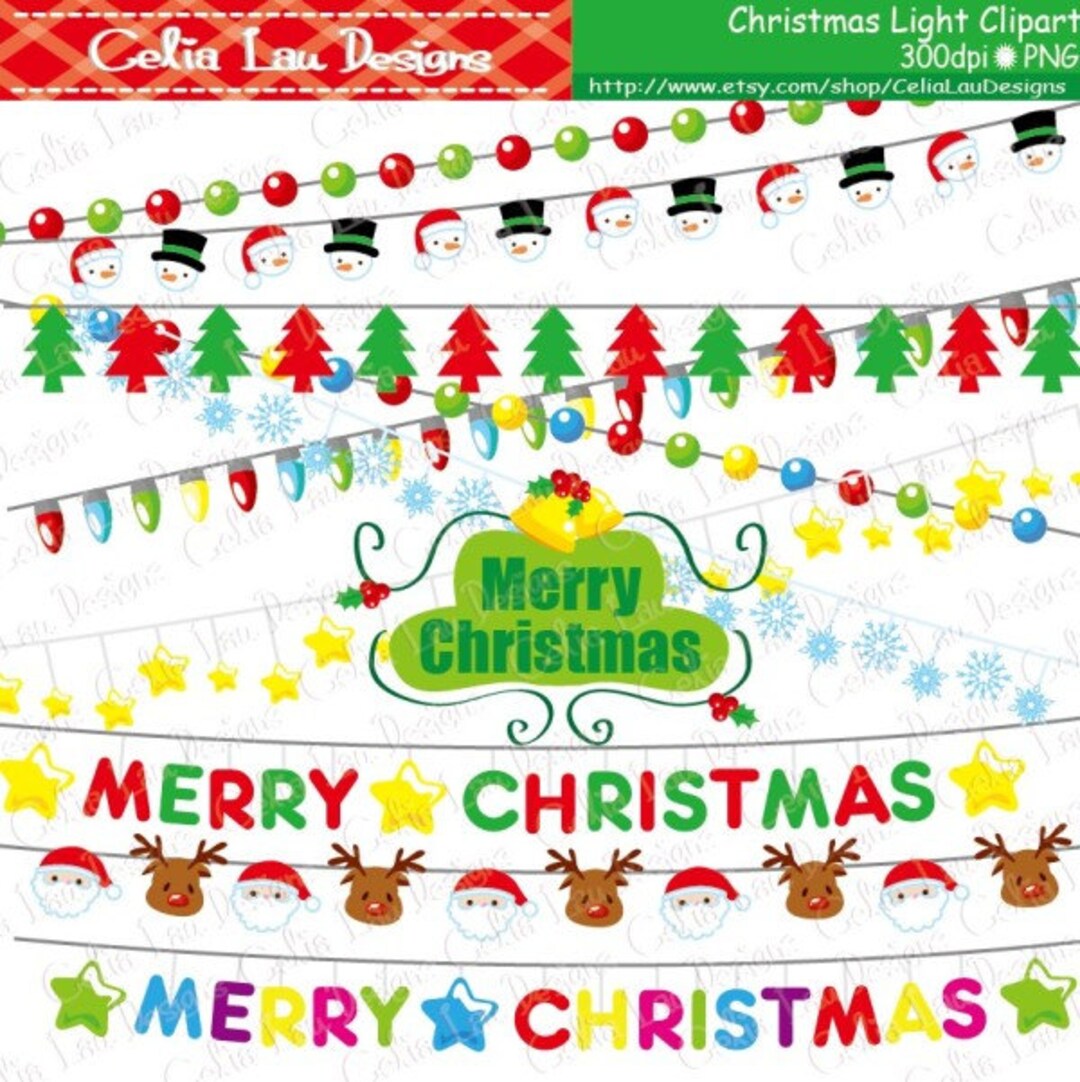 Christmas Clipart, Christmas Lights Clipart Clip Art, String Lights ...