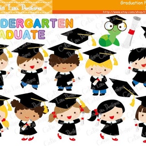 Graduation Party Clipart ,graduate Boys and Girls Clip Art / INSTANT ...