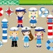 Sailor Clipart, Sailing Boat Clipart, Nautical Clip Art, Sailing, Ocean ...