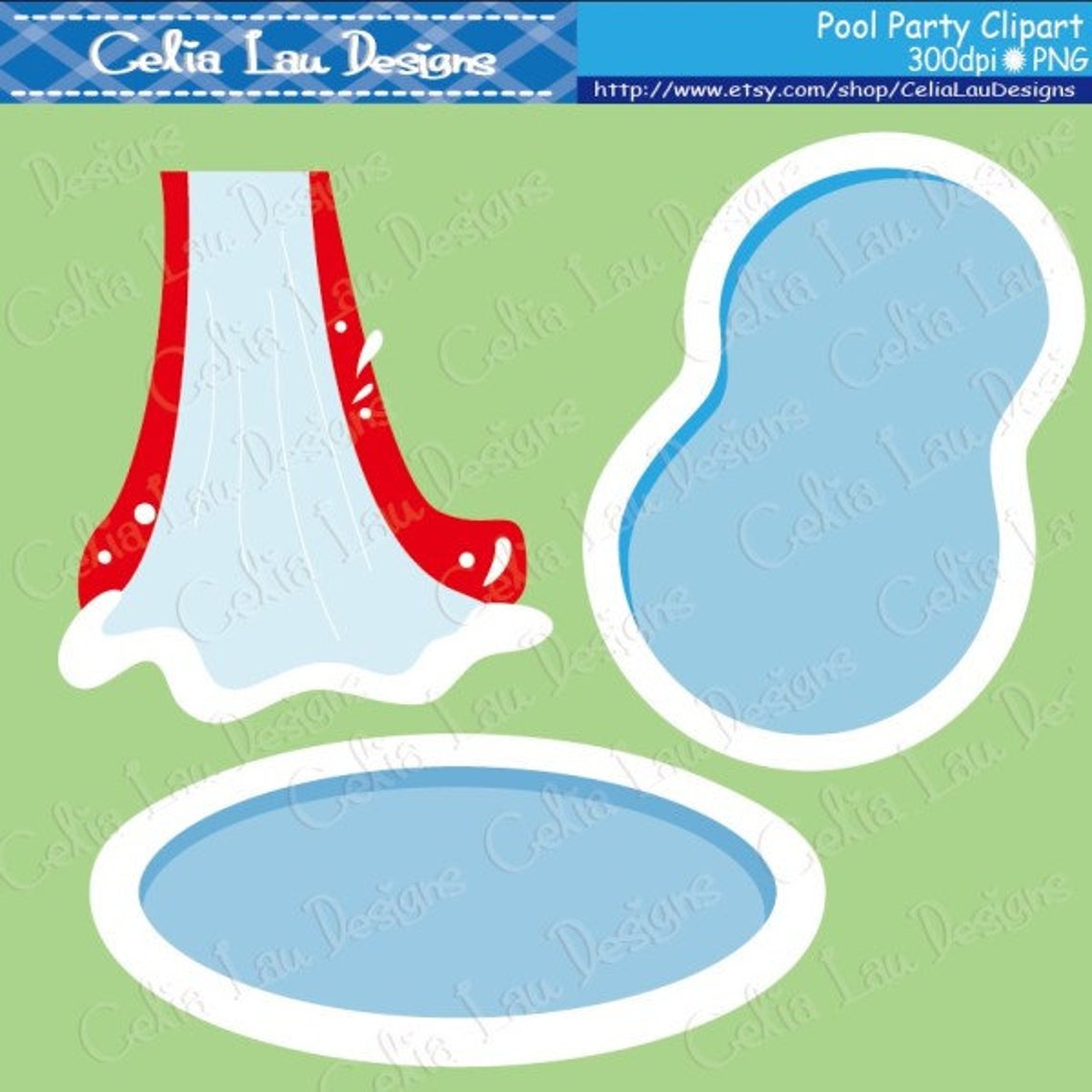 Boys Pool Party / Swim Party Invitation / Swimming Clipart / - Etsy