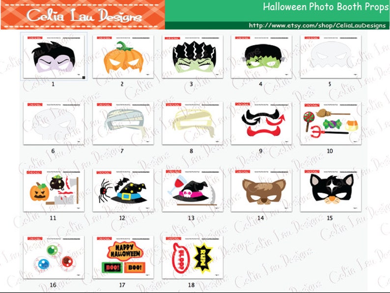 Halloween Photo Booth Props Halloween Props Halloween | Etsy UK