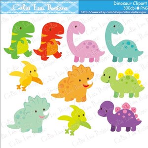 Dinosaur Digital Clipart/ Cute Dinosaur Clipart/ Dinosaur Party ...