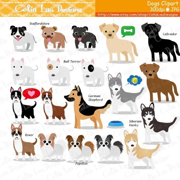 Dog Clipart Puppy Clipart Cute Dogs Clip Art Puppy | Etsy