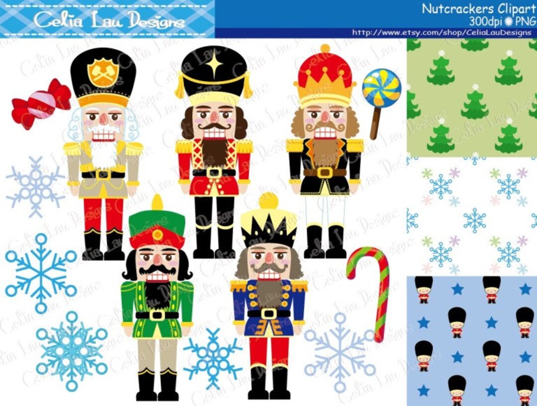 Nutcracker Clipart , Christmas Digital Clip Art, Christmas Graphic for ...