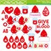 Blood Type Clipart, Give Blood Clip Art, Blood Type Cartoon - Etsy