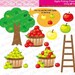 Apple Picking Clipart, Fall Clipart, Harvest Digital Clip Art , Apple ...