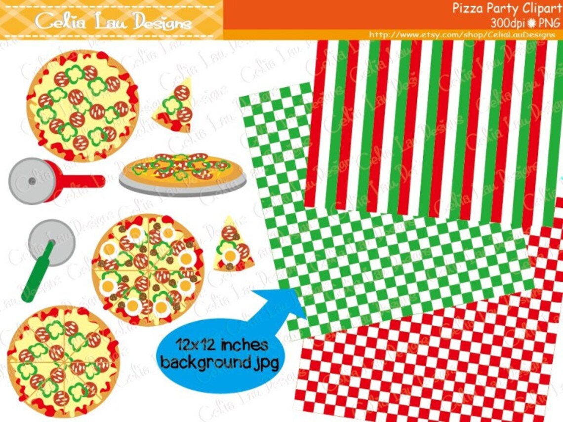 Chef Clipart Pizza Party Clipart ClipArt Little Chef e | Etsy