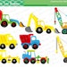 Construction Vehicles Digital Clipart and Background ,construction ...