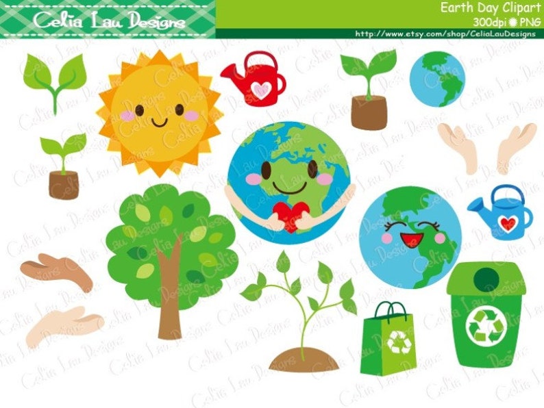 Earth Day Clipart Environment Clipart Recycle Clip art | Etsy