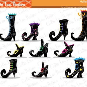 Witch Feet Clip Art, Halloween Clipart, Witch Boots Clipart, Happy ...