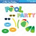 Boys Pool Party / Swim Party Invitation / Swimming Clipart / Summer ...