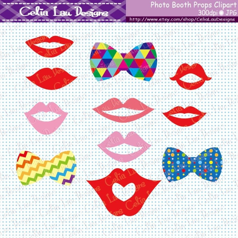 Mustache Clipart Photo Booth Props Hats and Spectacles / DIY | Etsy