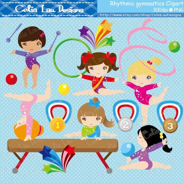 Gymnastic Clip Art - Etsy