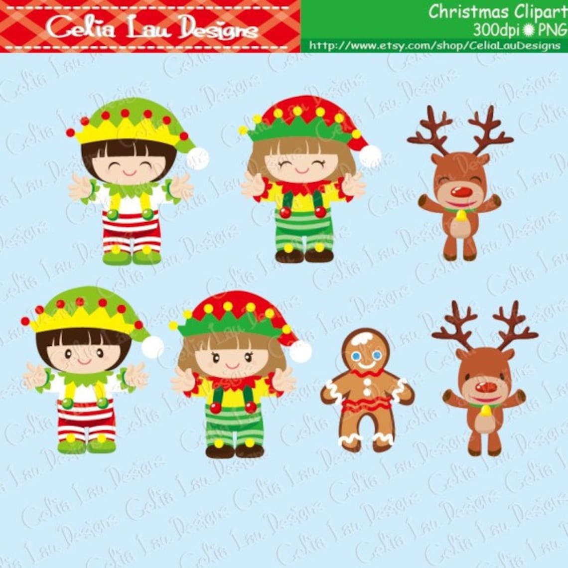 CHRISTMAS Clipart Santa Clipart Christmas Elf Christmas - Etsy