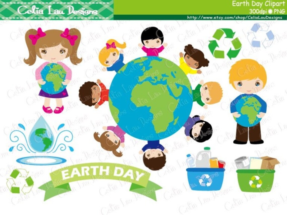 Earth Day Clipart Environment Clipart Recycle Clip art | Etsy