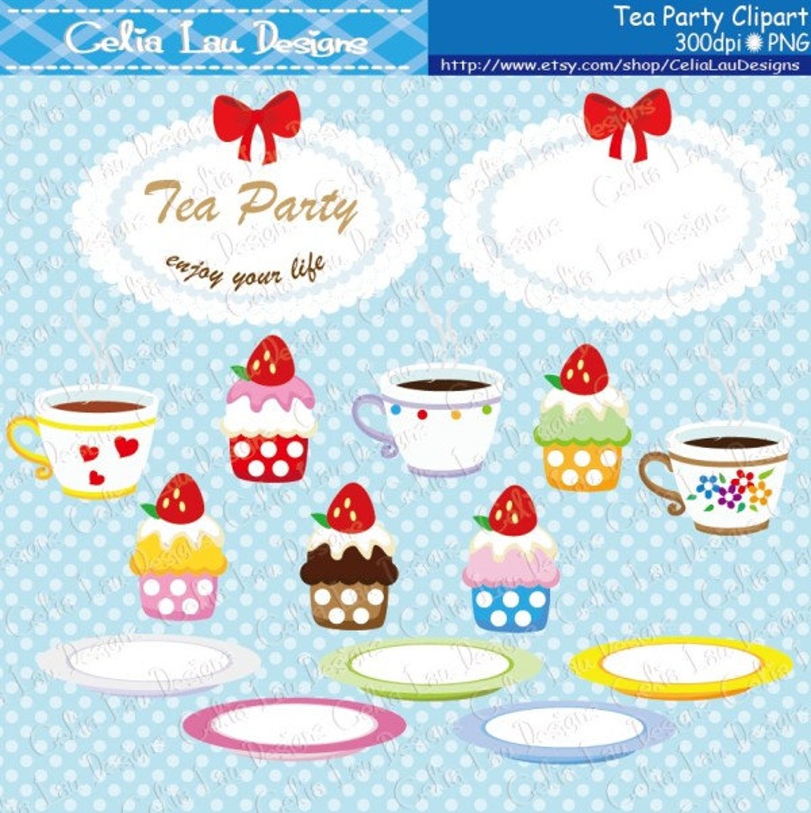 Cakes Clipart Set Cupcakes Clip Art Desserts Clipart / - Etsy