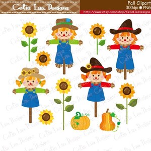 Fall Clipart , Harvest Clipart , Fall Harvest Digital Clipart and Paper ...