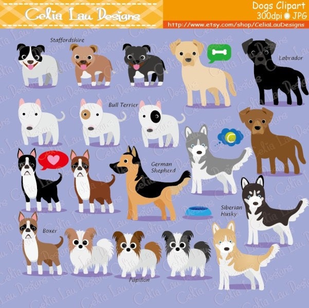 Dog Clipart Puppy Clipart Cute Dogs Clip Art Puppy | Etsy