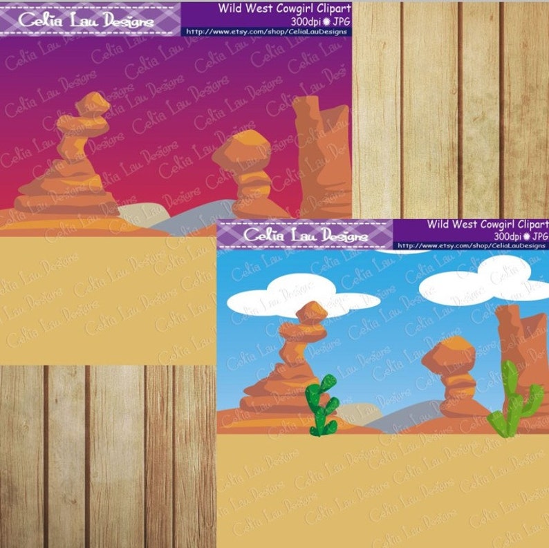 Cowgirl Clip Art / Sheriff Clip Art / Wild West Cute Cowgirls - Etsy