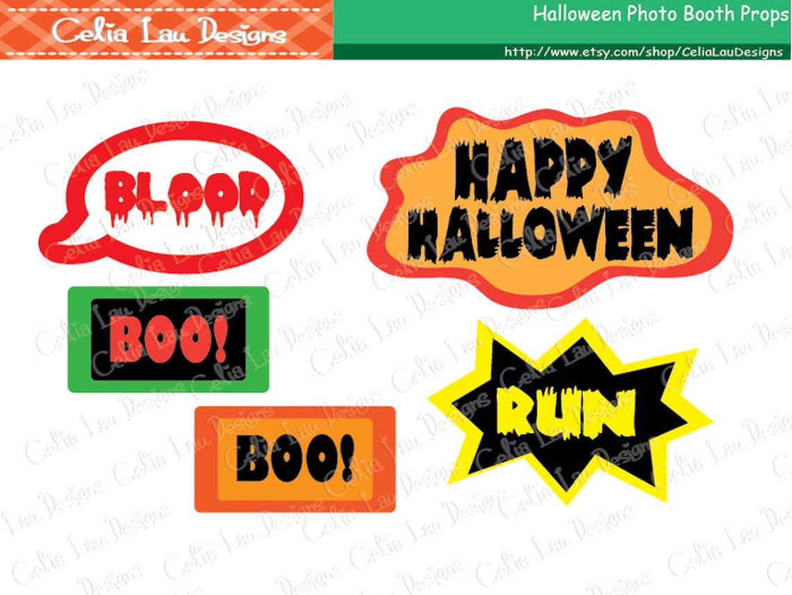 Halloween Photo Booth Props Halloween Props Halloween | Etsy UK