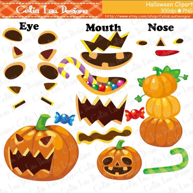 Pumpkin clipart Black Cat clipart Pumpkin Patch Pumpkin | Etsy