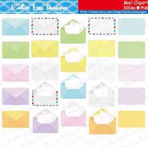 Mail Clipart - Postage Letters , Stamps , Envelope Digital Clipart ...
