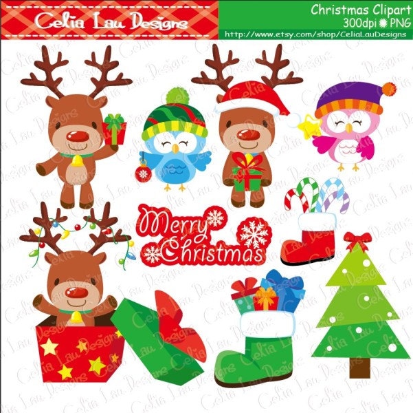MERRY CHRISTMAS 1 Christmas Clipart Polar Bear Clipart | Etsy