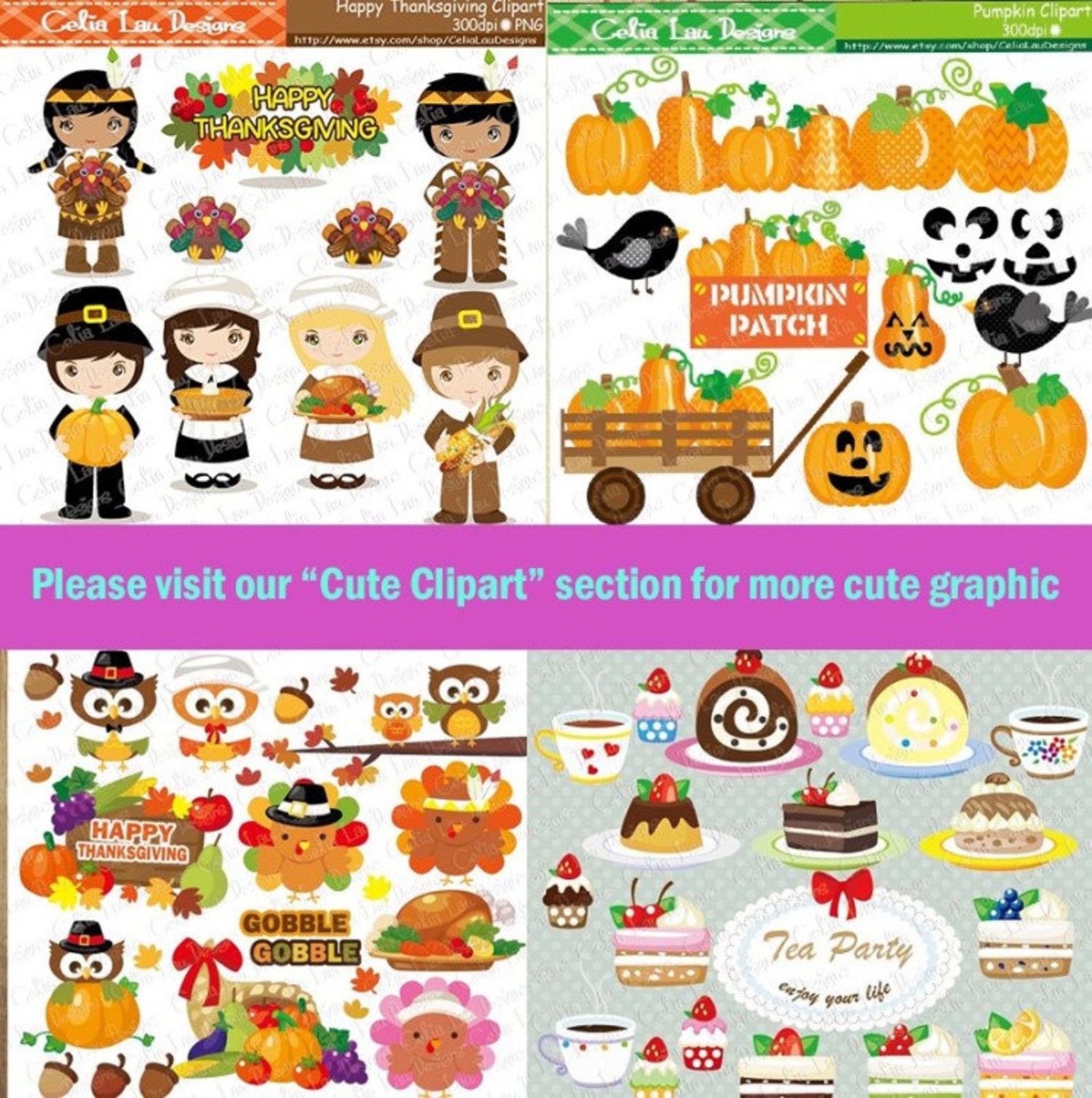 Thanksgiving Clipart Turkey Clipart Pilgrim Clipart Indian - Etsy UK