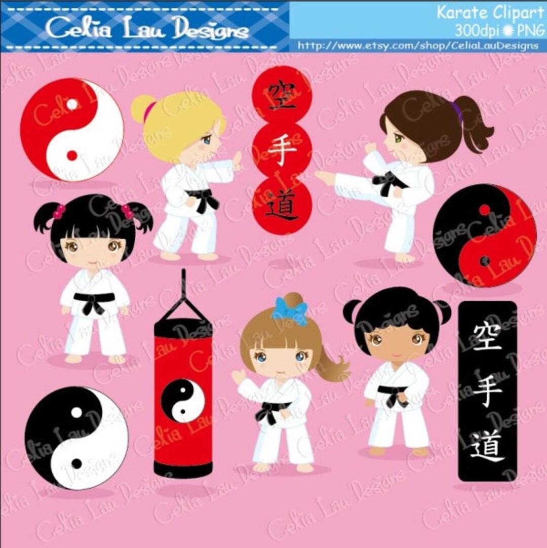 Karate Clipart - Karate Kids Clipart/ Karate Girl Clip Art / Sport Kid ...