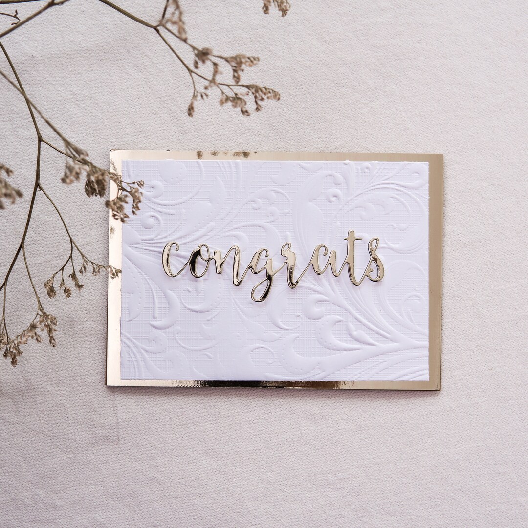 Gold Congrats Card, Congratulations Card, Congratulations Gift ...