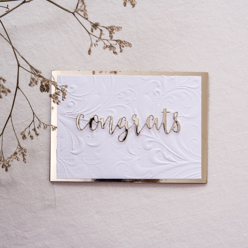 Gold Congrats Card, Congratulations Card, Congratulations Gift ...