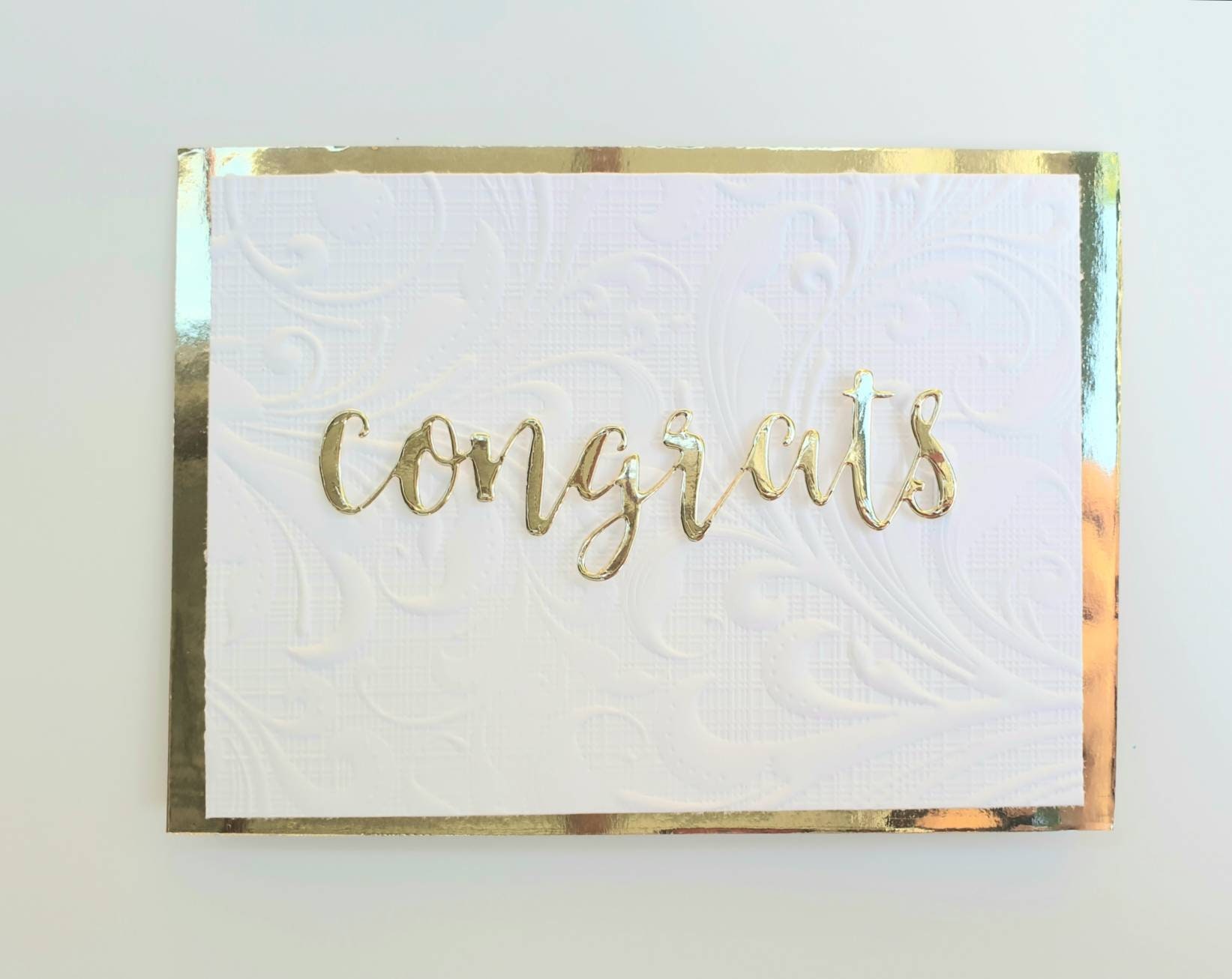 Gold Congrats Card Congratulations Card Congratulations Gift | Etsy